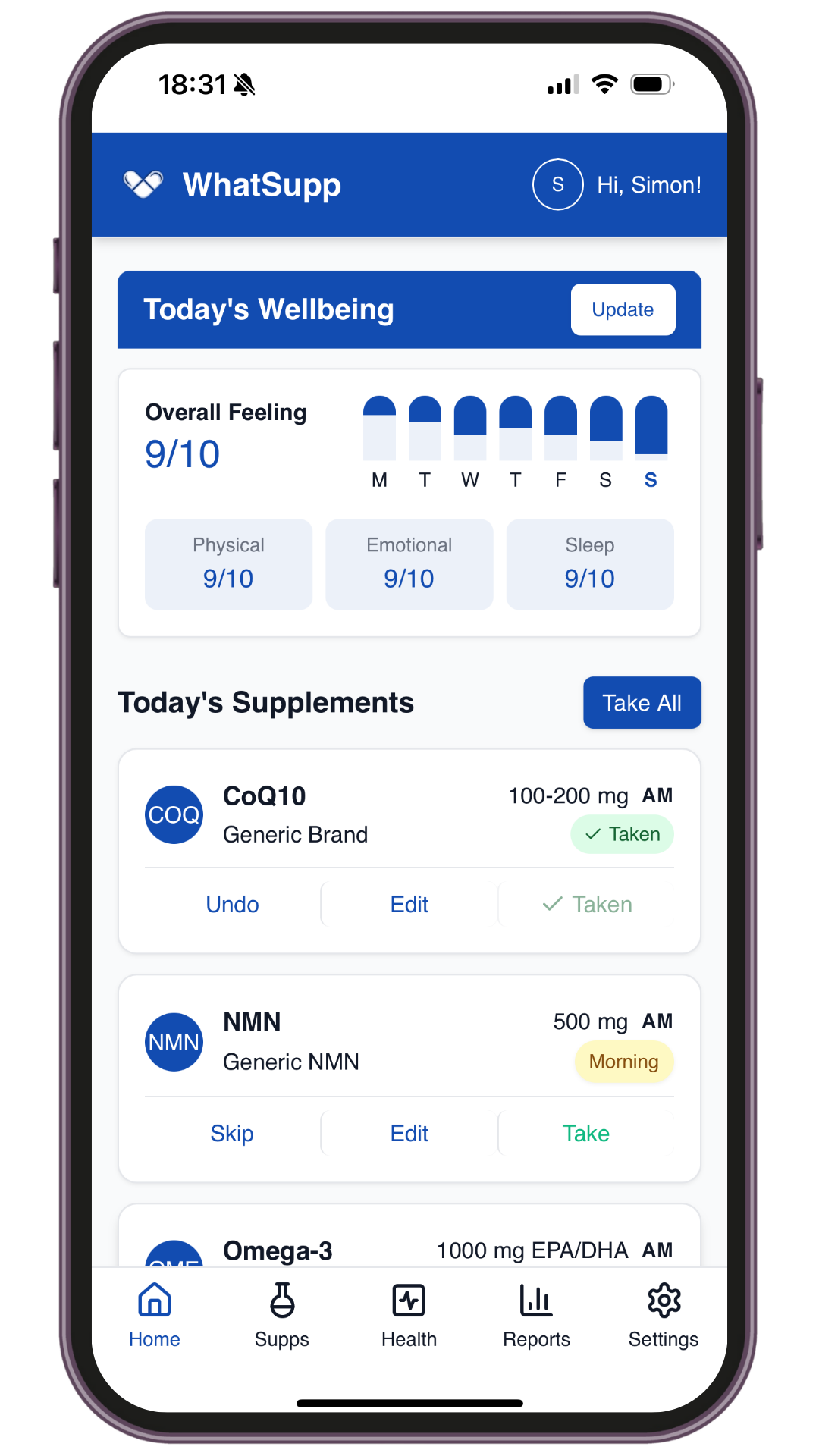 WhatSupp App Interface
